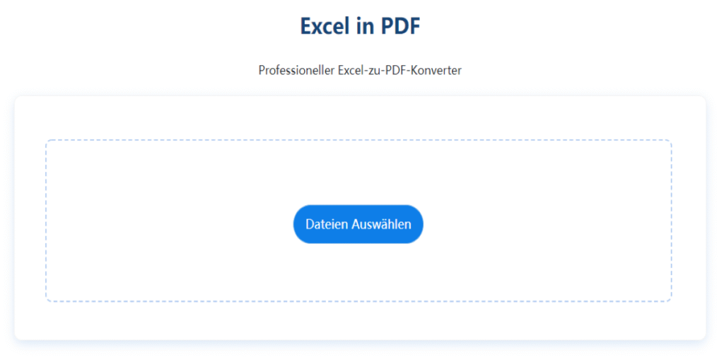 Excel in PDF Umwandeln