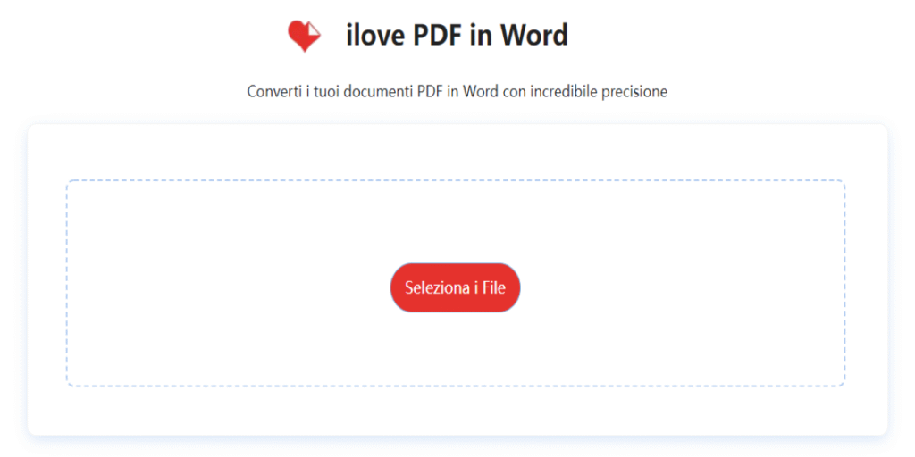 Uso ilovepdf da PDF a Word